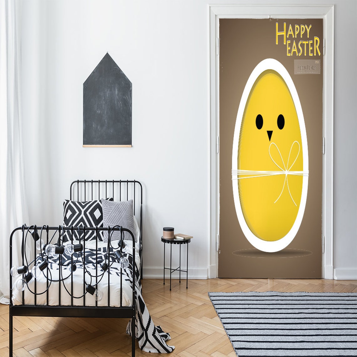 Happy Easter Egg Door Hanger Easter Decoration Easter Door - Etsy