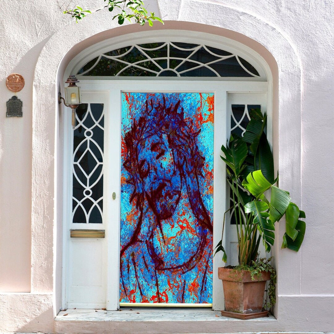 Abstract Jesus Easter Door Decorations Easter Front Door Decor ...