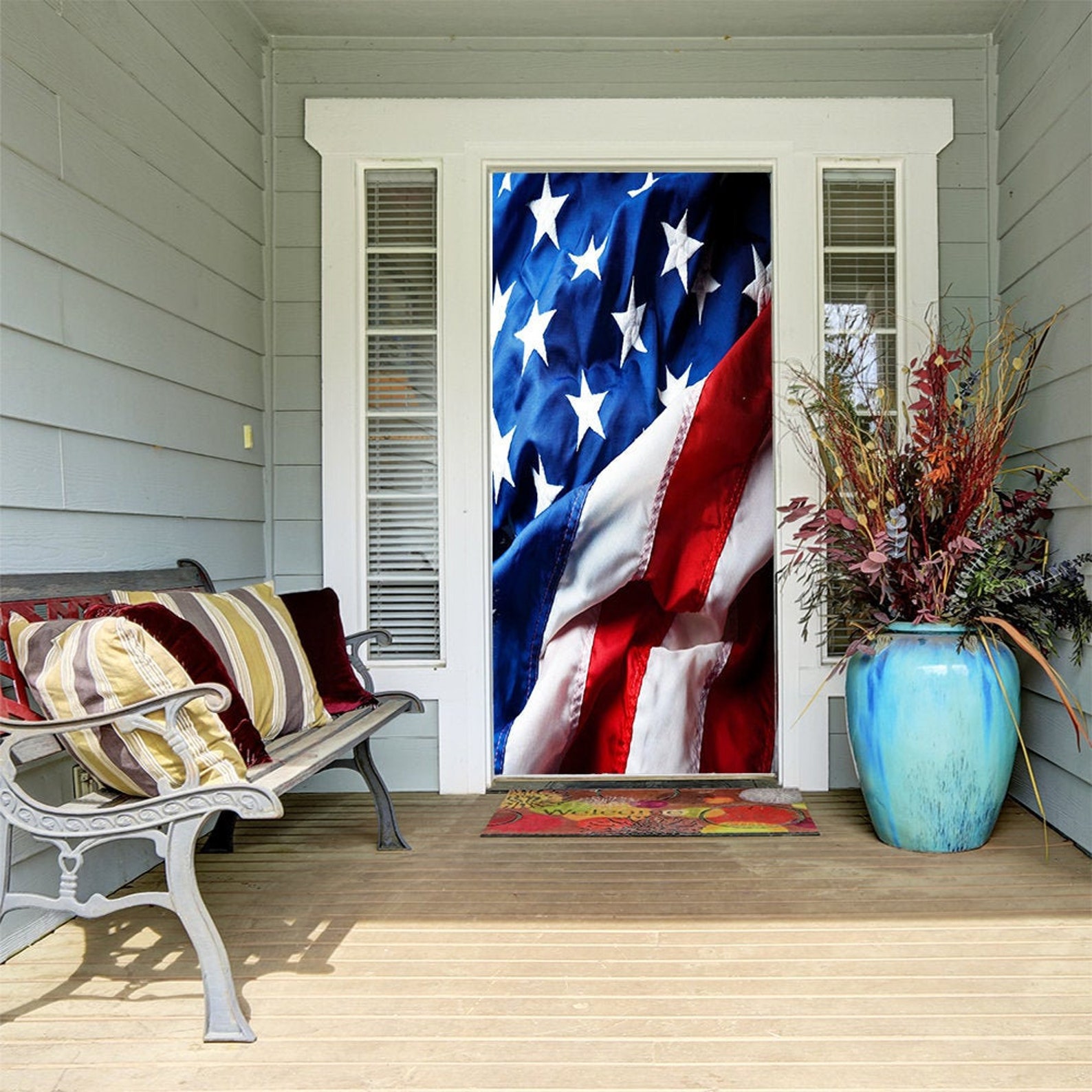 American Flag Decor American Flag Door Decoration Door - Etsy