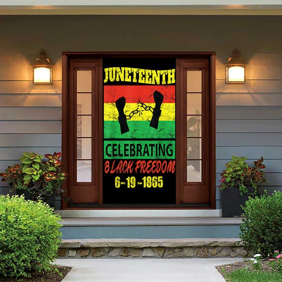 1865 Freedom Door Cover Juneteenth Decorations African - Etsy
