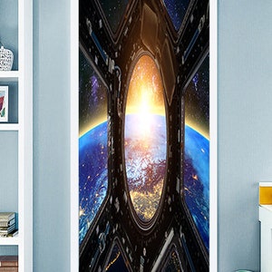 Earth and Spaceship Decor Space Kids Decor, Outer Space Decor, Rocket ...