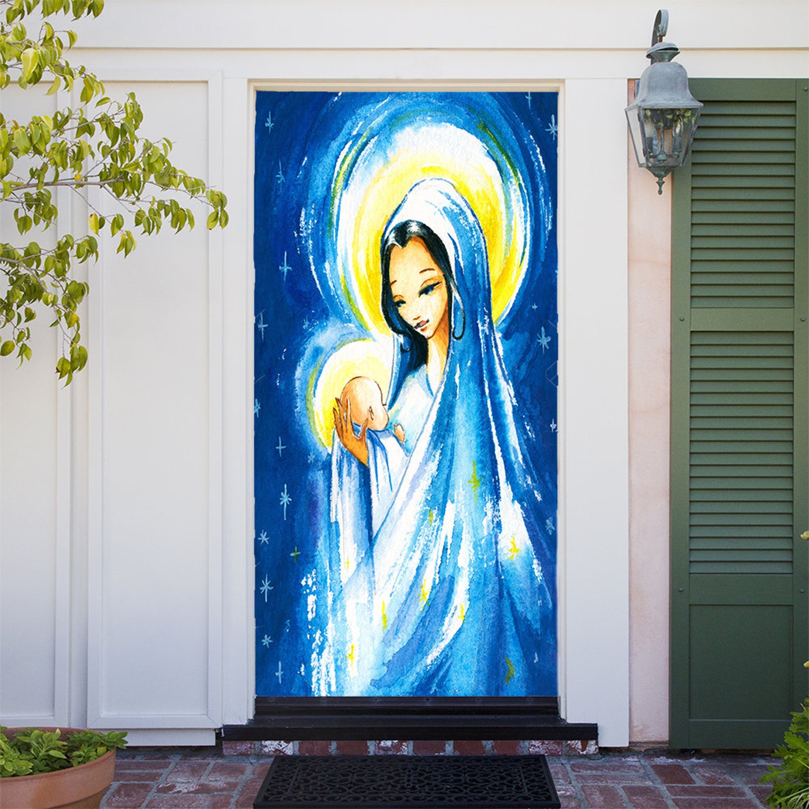 Mary Mother of Jesus Door Cover Mother Mary Blessed Mother - Etsy