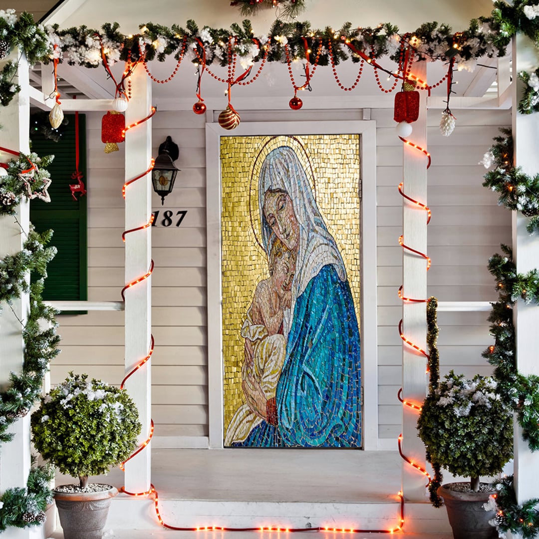 Mosaic of Virgin Mary Door Cover - Mother Mary, Blessed Mother, Mother ...