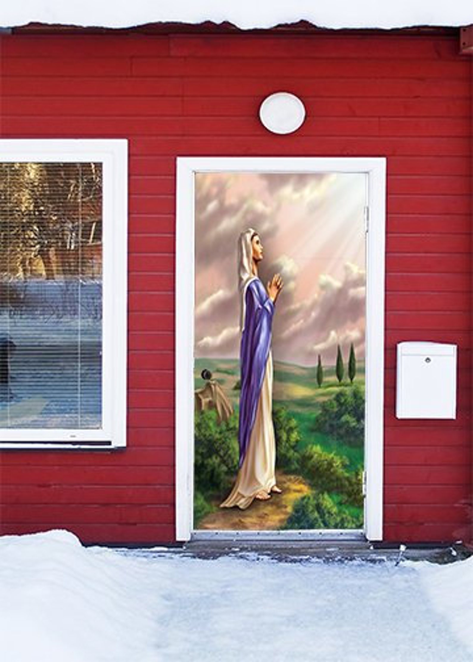 Virgin Mary Praying Door Cover Mother Mary Blessed Mother - Etsy
