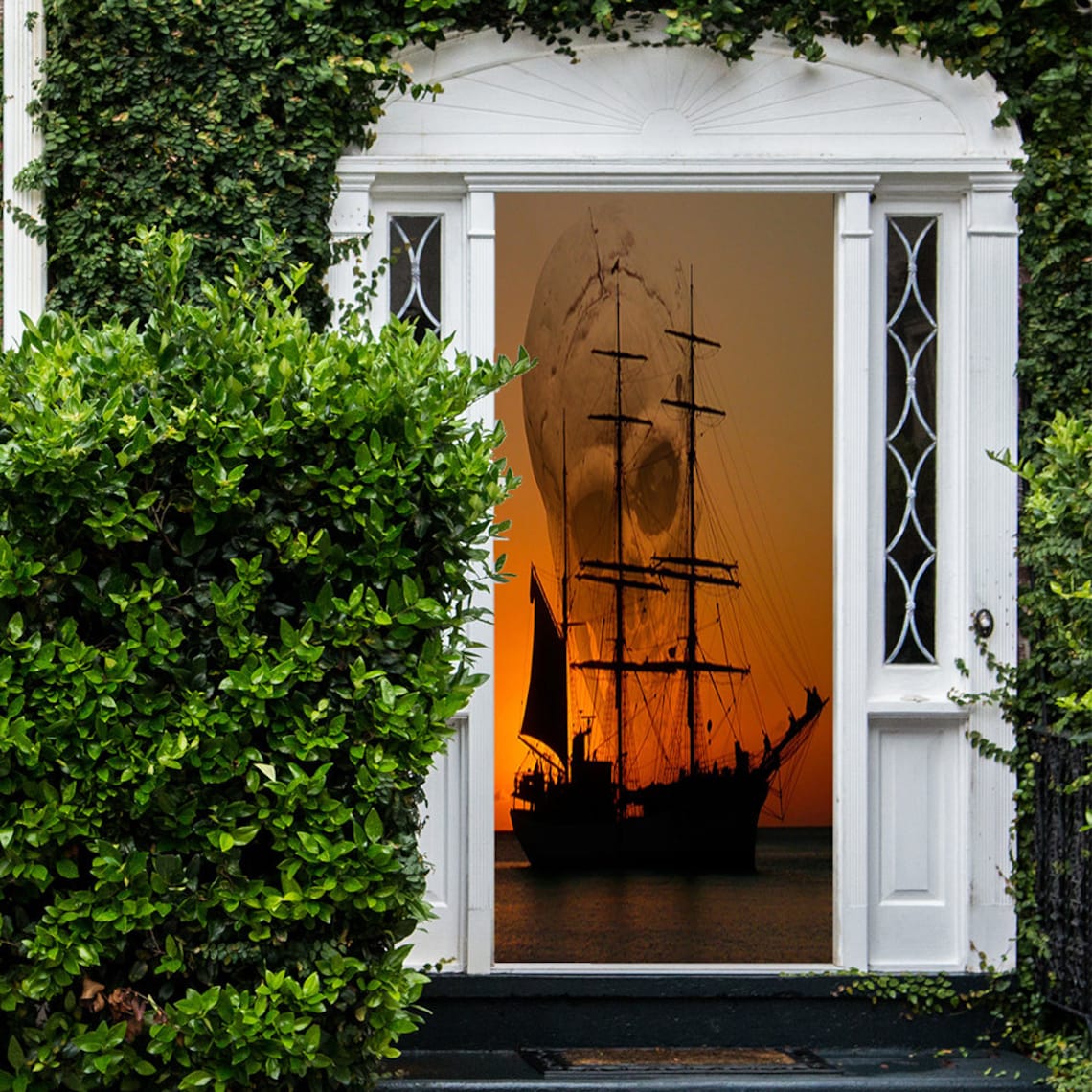 Pirate Ship Skull Door Decoration - Gasparilla, Pirate Decor, Pirate ...