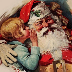 Whispering Child Door Cover - Christmas Door Covers - Christmas Vintage ...