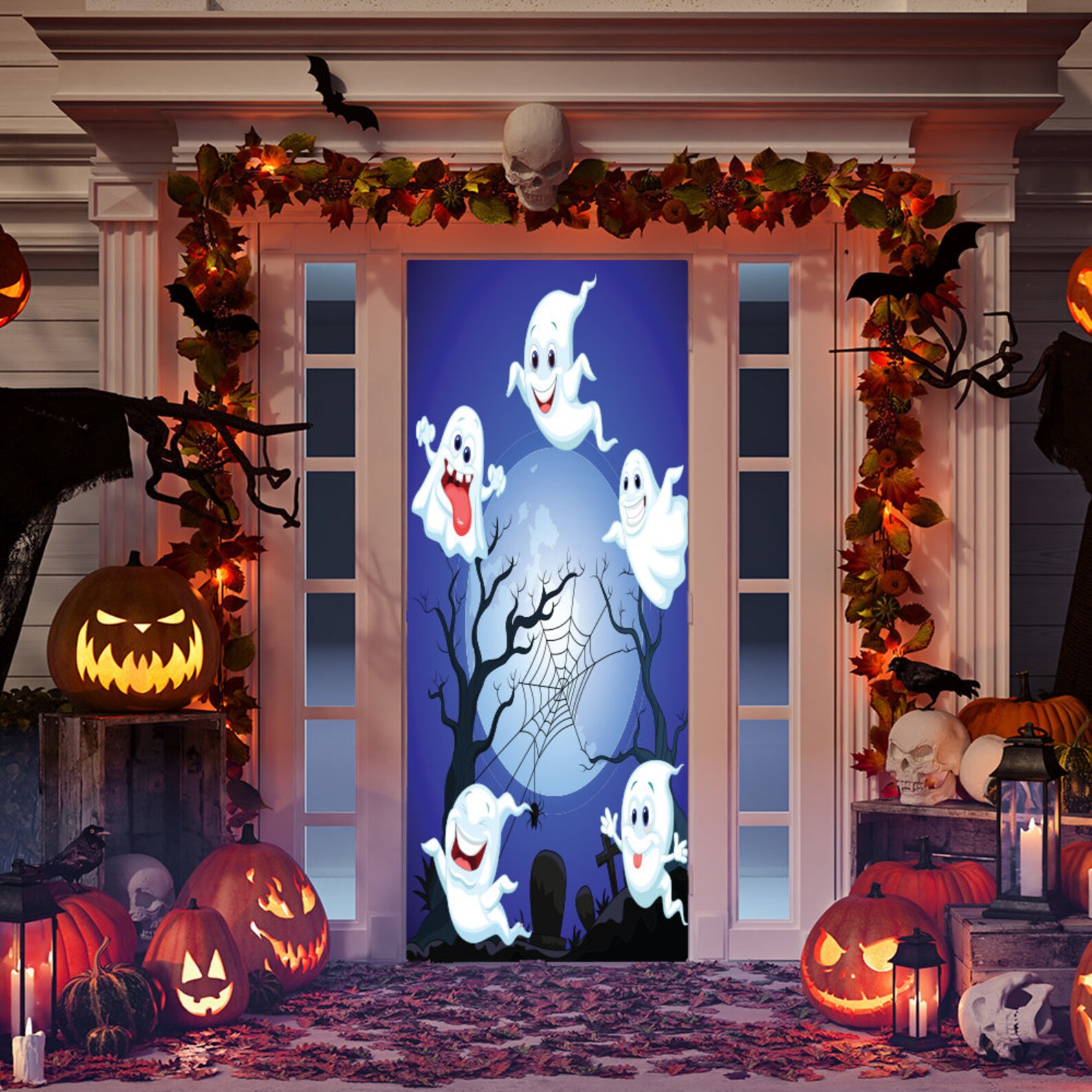 Halloween Ghosts Door Decoration Door Decor Door Covers | Etsy