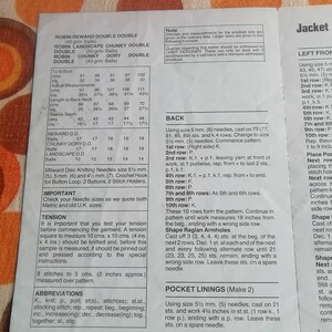 Robin Chunky Knitting Pattern for a Ladies Jacket Sizes 32-40 - Etsy