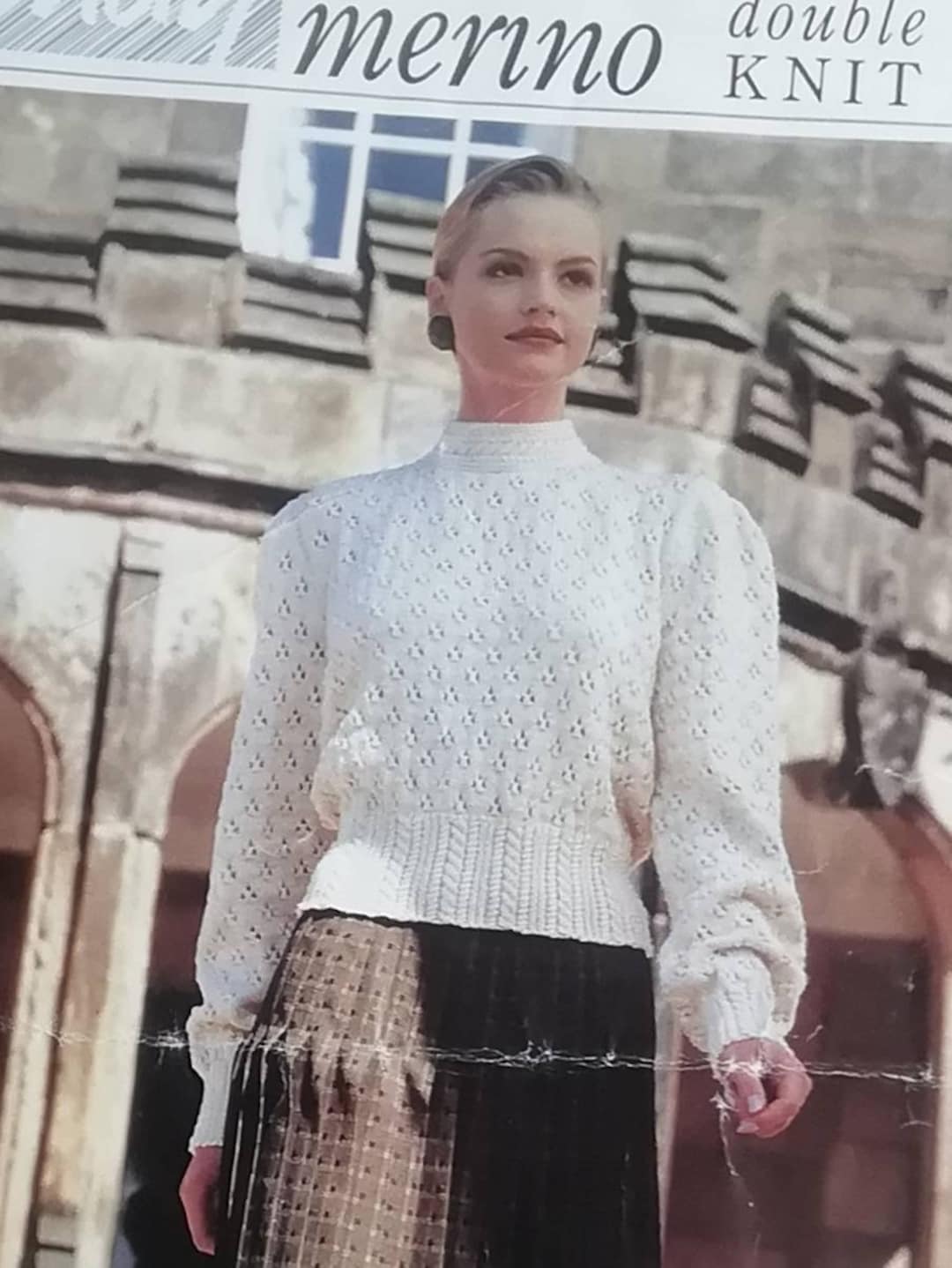 Vintage Wendy Knitting Pattern for a Lace Jumper With Beautiful Cable ...