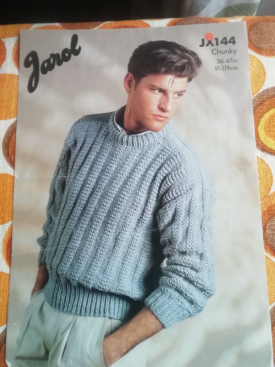 Jarol Mens Chunky Knitting Pattern Sweater. Sizes 36-47 In - Etsy UK