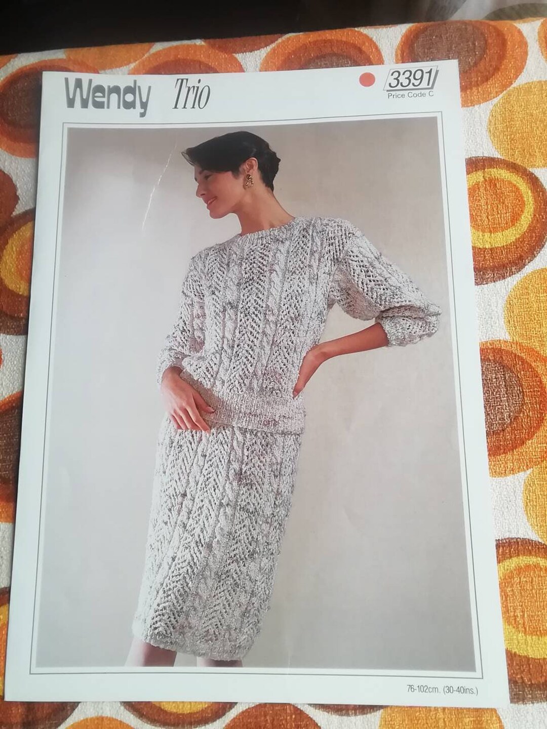 Wendy Knitting Pattern for a Lace Two Piece Suit. Sizes 30-40 Inch. Dk ...