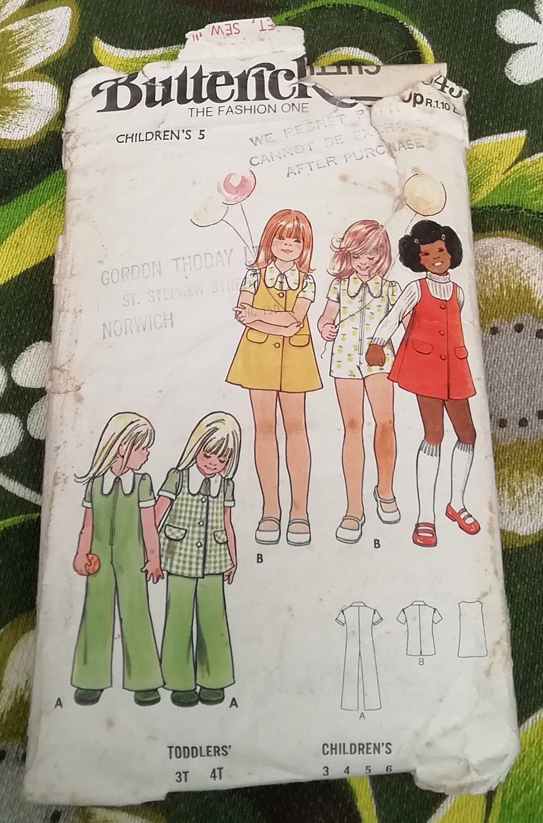 Sewing Pattern for Girls Clothes Age 5 - Etsy