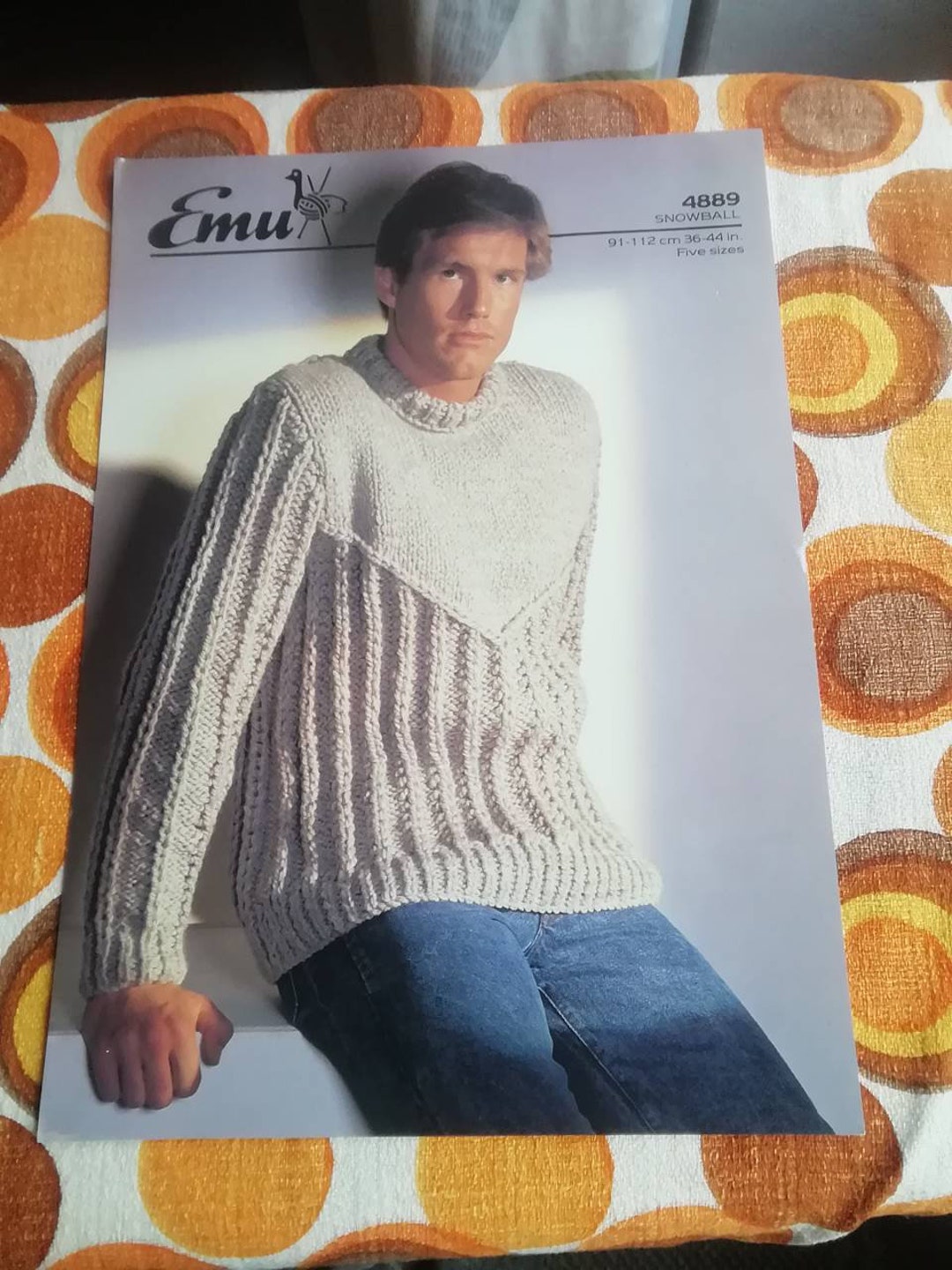 Emu Mens Chunky Knitting Pattern Sizes 36-44 In - Etsy