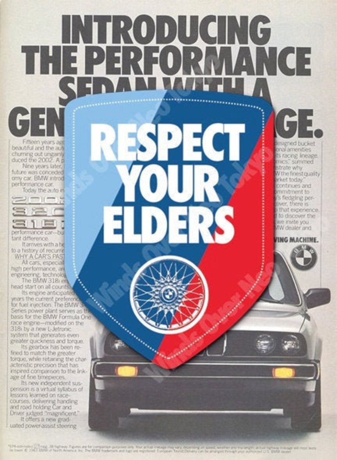 BMW Respect Your Elders Sticker E30 Vintage BMW - Etsy