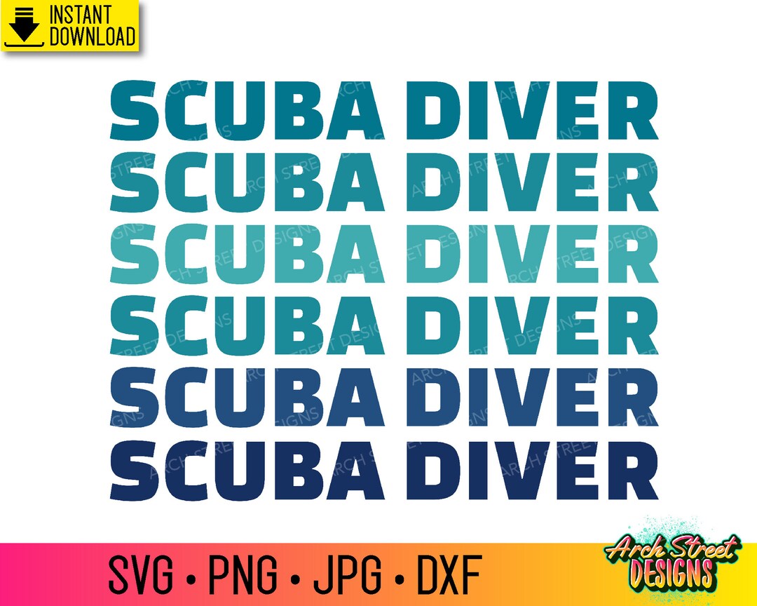 Scuba SVG, Scuba Diving, Clip Art, Scuba Diving Gift, Digital Download ...