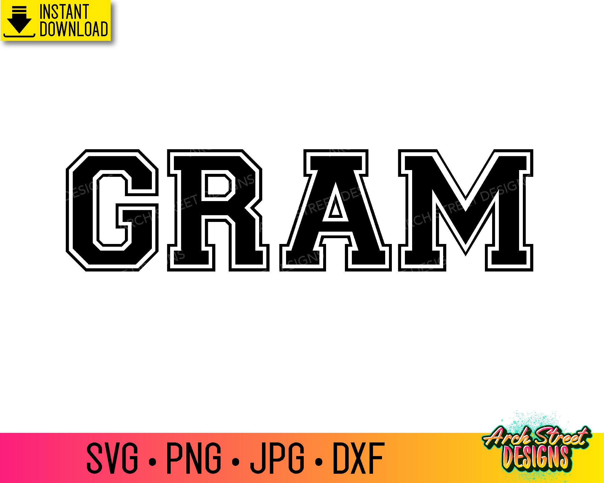 Gram SVG, Mothers Day Gift for Grandma, Sublimation Designs Downloads ...