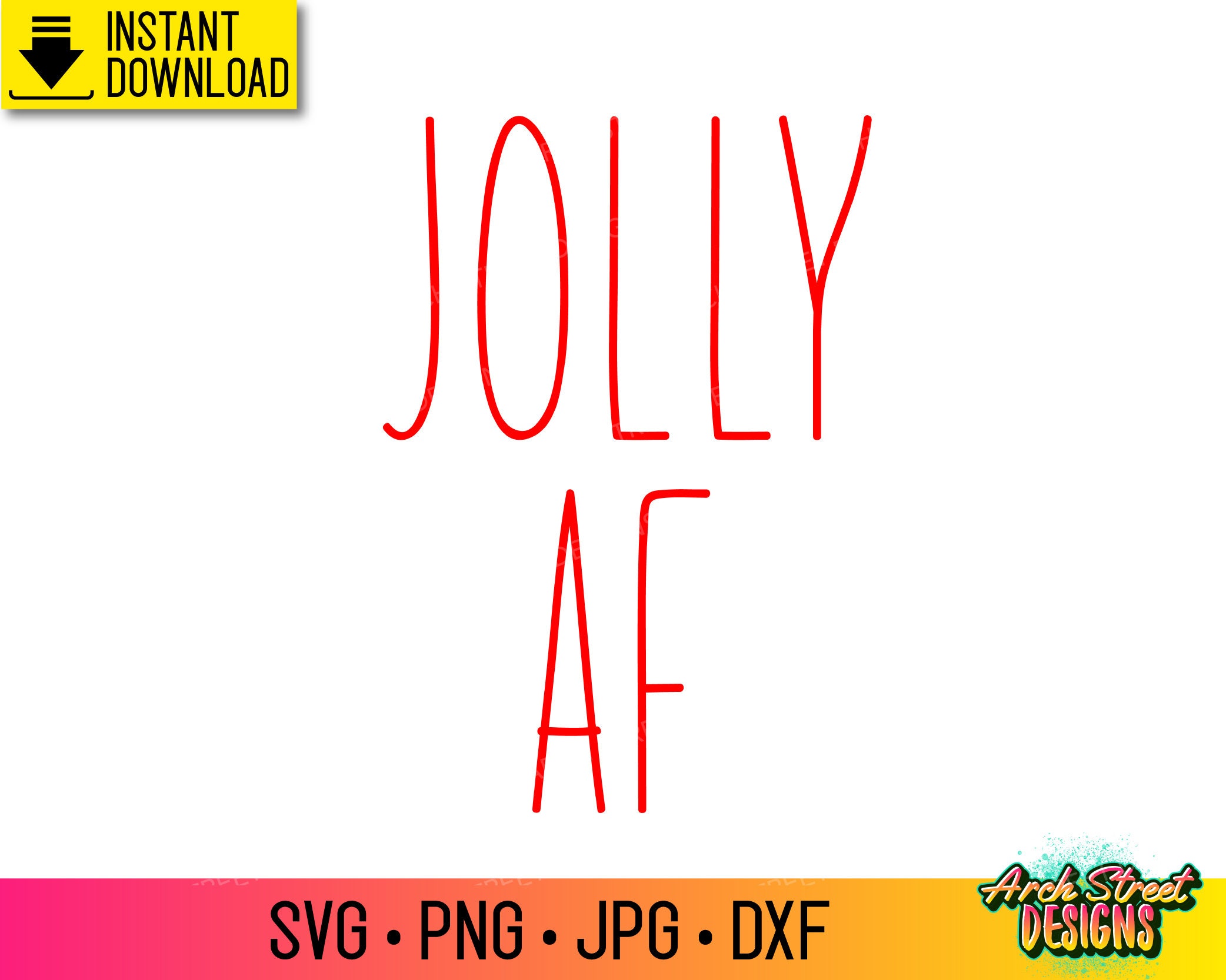 Christmas SVG, Jolly Svg, Svg Files for Cricut, Digital Download, Clip ...