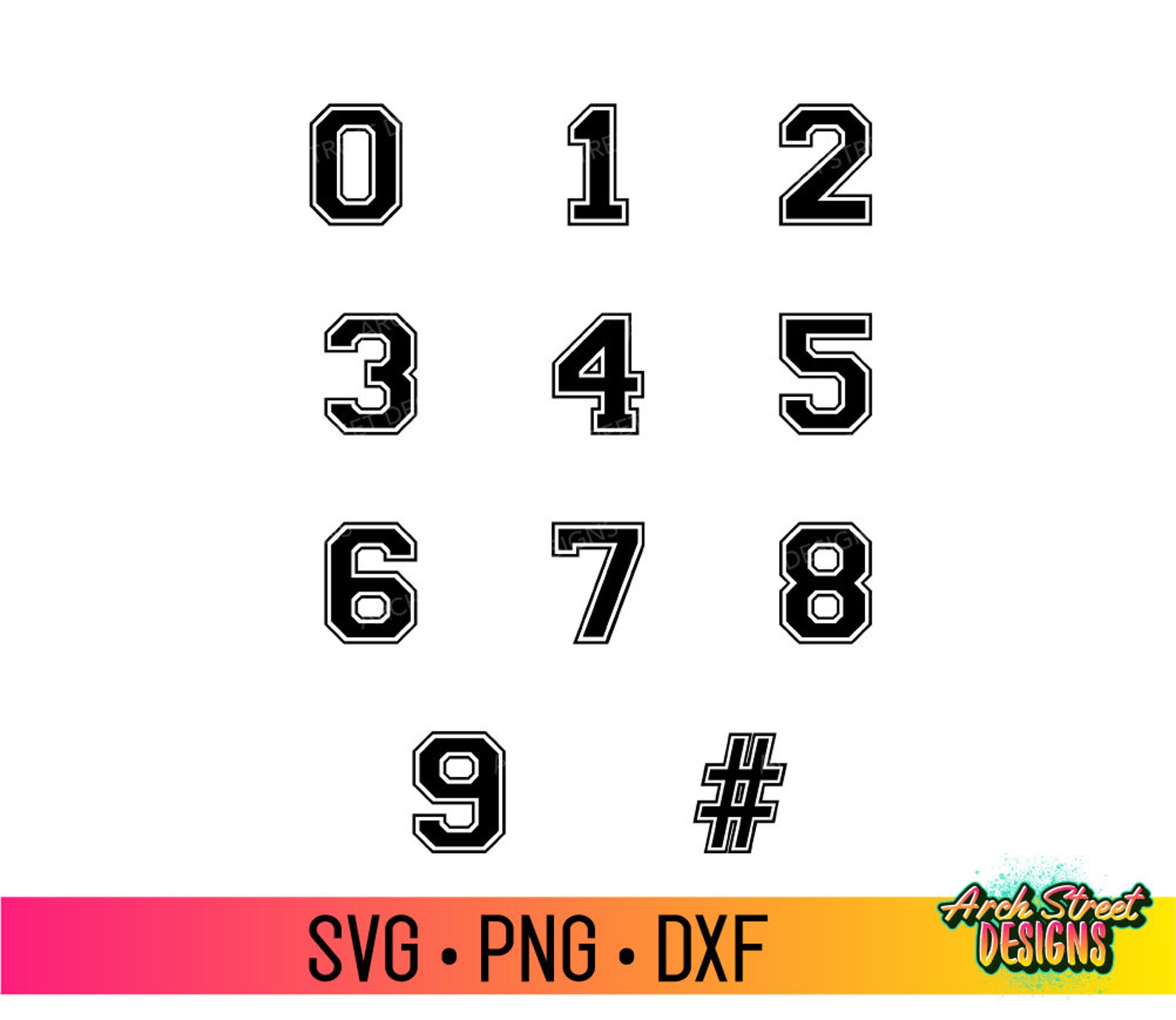 Varsity Font SVG, Svg Files for Cricut, Digital Download, Dxf Files ...