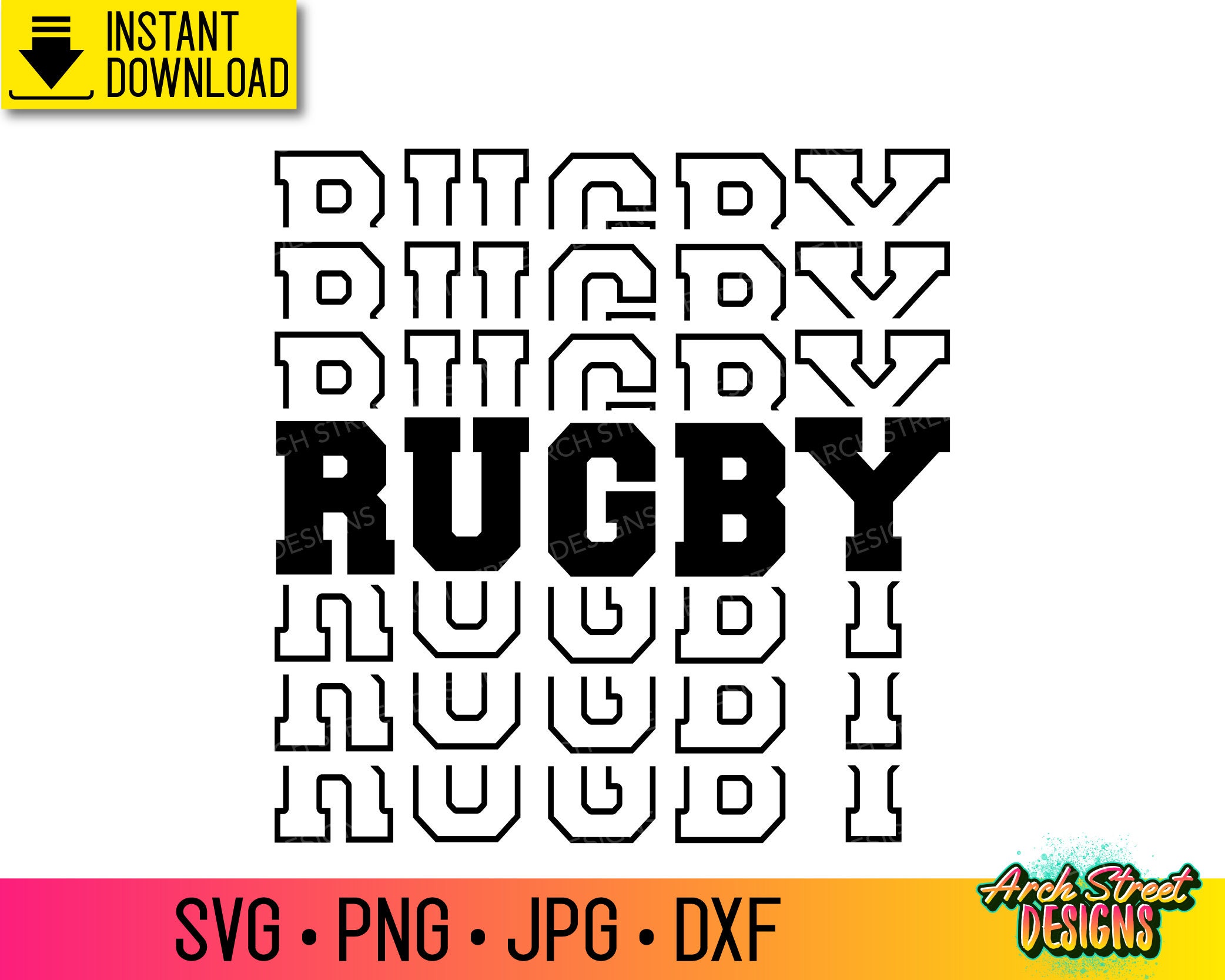 Rugby SVG Rugby Gifts Svg Files for Cricut Digital - Etsy