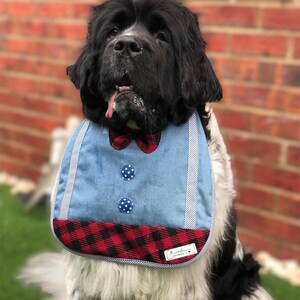 Giant Big Dog Drool Bib Special Occasion Dog Bib Newfoundland Newfie ...