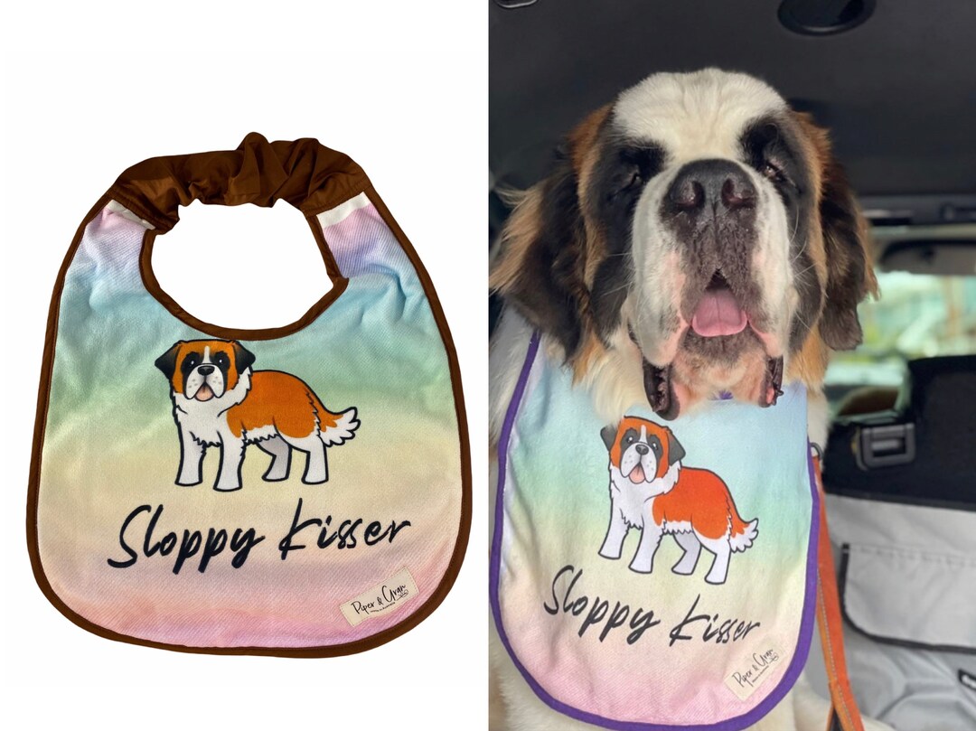 Sloppy Kisser Slobber Dog Bib Giant Big Dog Drool Bib Reversible ...