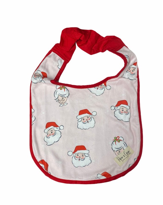 Mr and Mrs Claus Pink Christmas Santa Bib Giant Big Dog Drool - Etsy