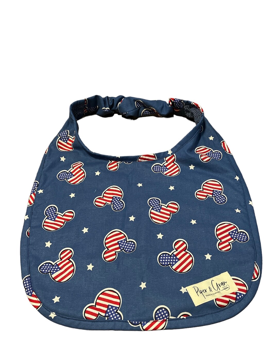 Micky Mouse USA Patriotic July 4th Drool Bib Newfoundland Bib St ...