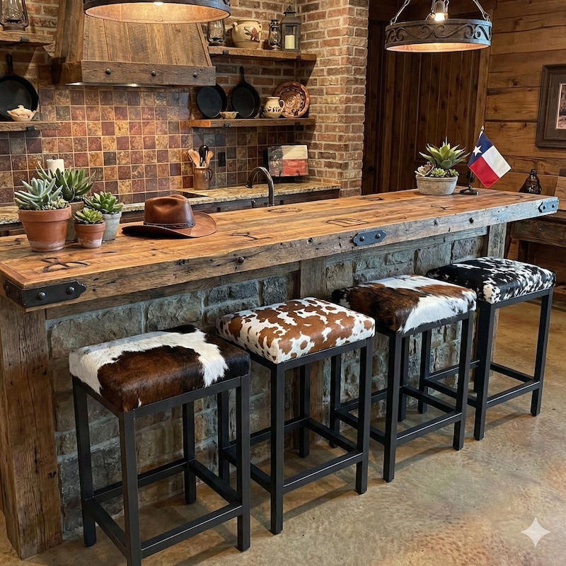 Custom Cowhide Stool - Etsy