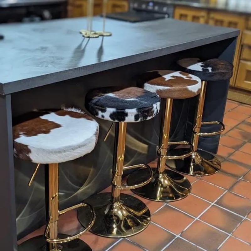 Cowhide Bar Stools - Etsy