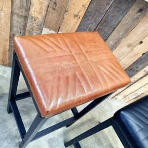 UNION JACK Leather Bar Stool / Counter Top Stool Breakfast Bar Stool ...
