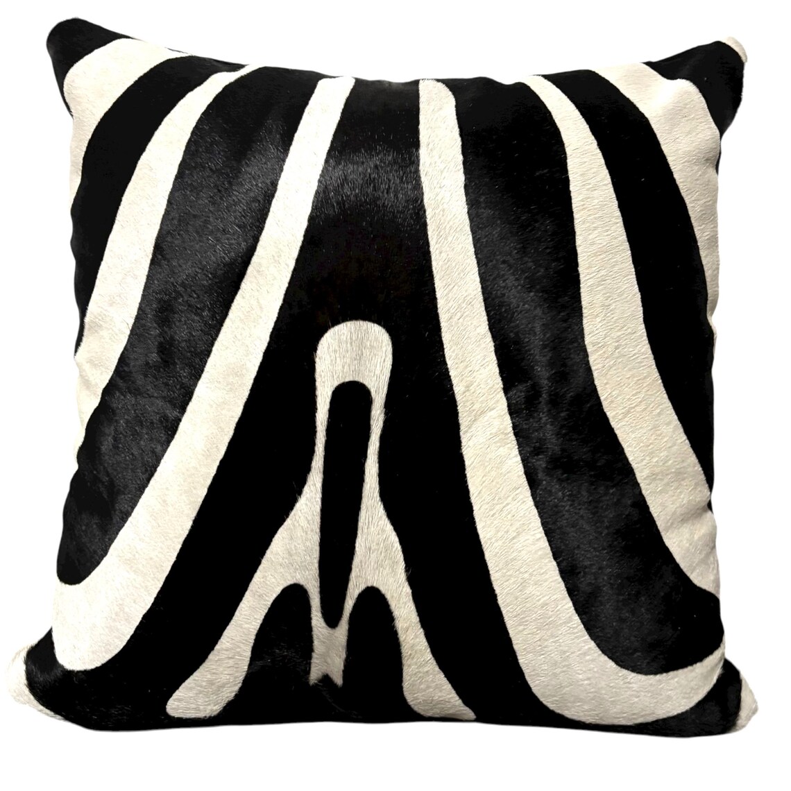 Zebra Print Genuine Cowhide Cushion Cover | Pillow Cover | Handmade ...