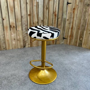 Cowhide Bar Stools / Cowhide Counter Stool - Adjustable Height - GL - Etsy
