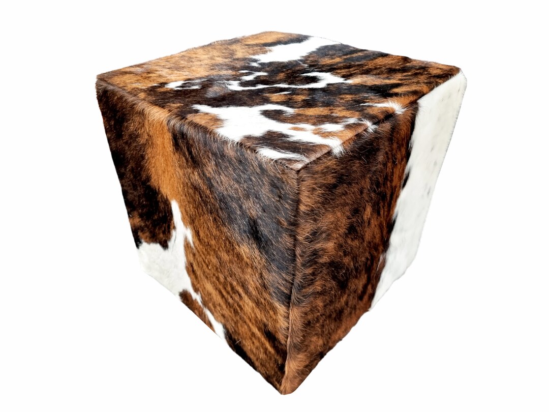 Genuine Cowhide Footstool Cube - Handmade in a Hide Colour of Your ...