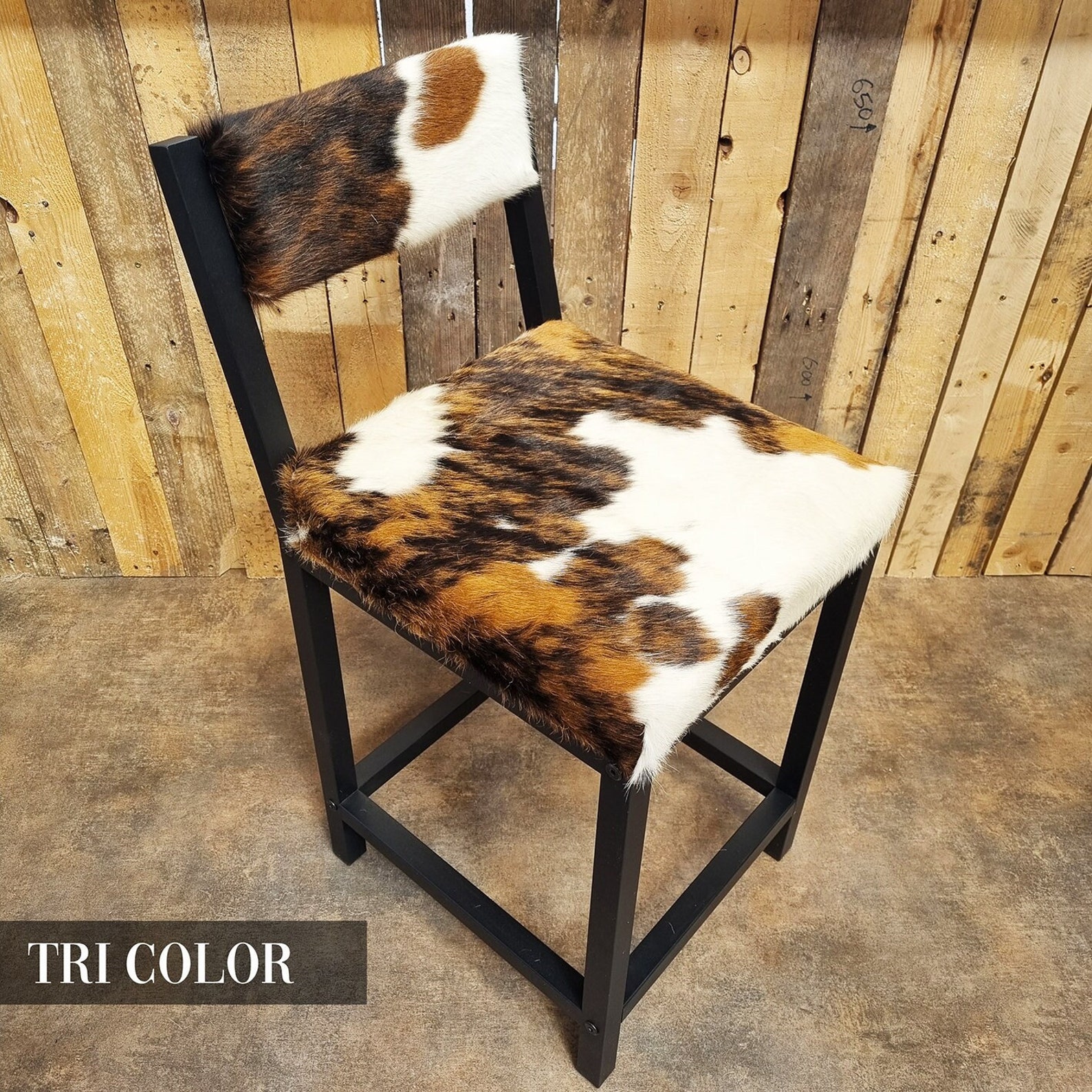Cowhide Bar Stool / Cowhide Counter Stool With Backs FP BK - Etsy