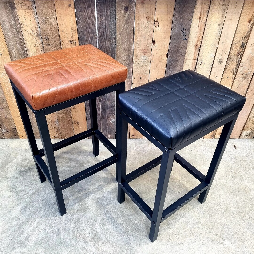 UNION JACK Leather Bar Stool / Counter Top Stool Breakfast Bar - Etsy