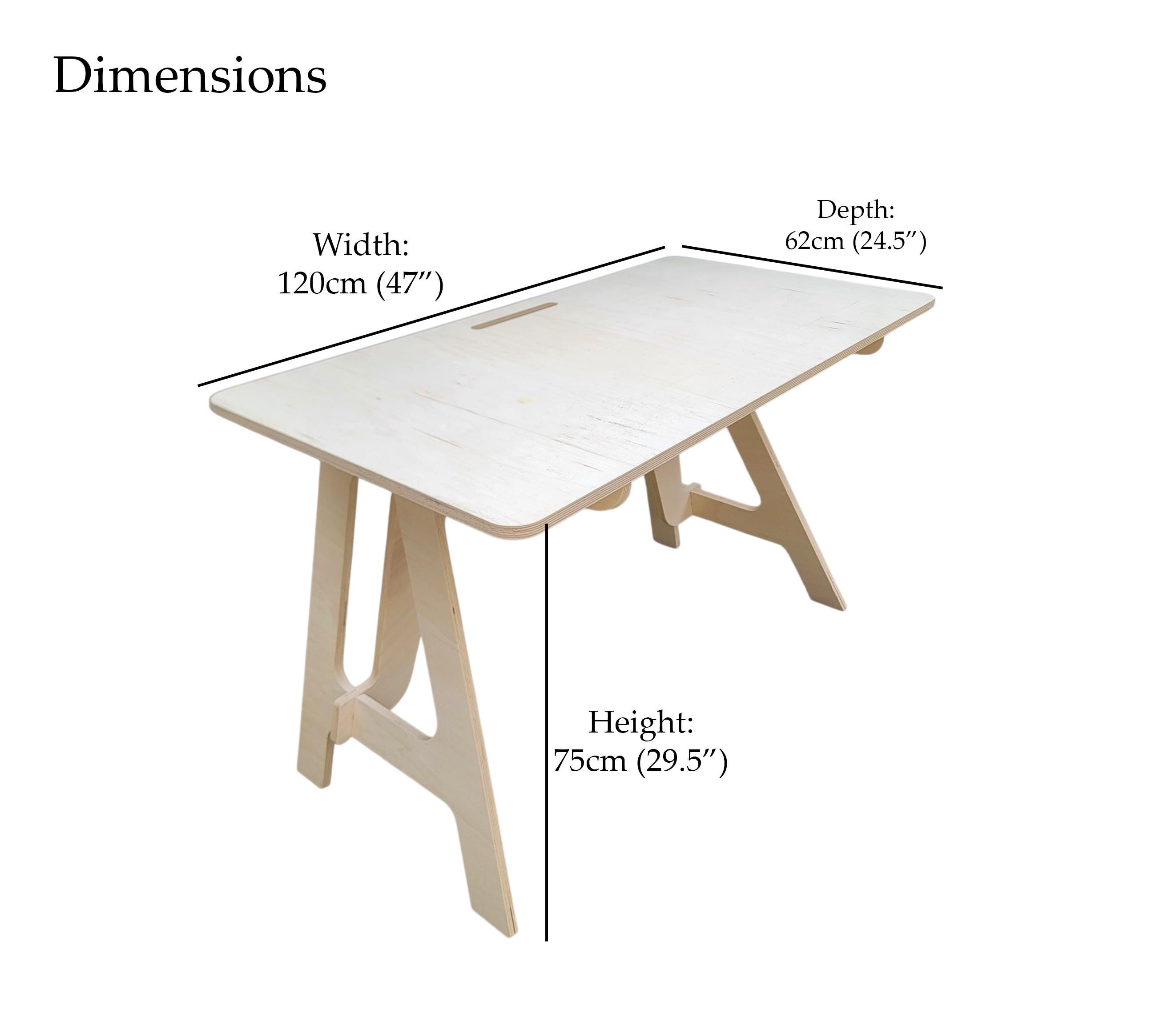 Scandinavian Style Computer Desk - CNC Machined From Birch Plywood - Etsy