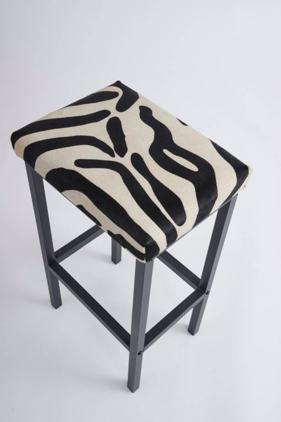 Zebra Style Bespoke Custom-made Cowhide Bar Stool Counter - Etsy