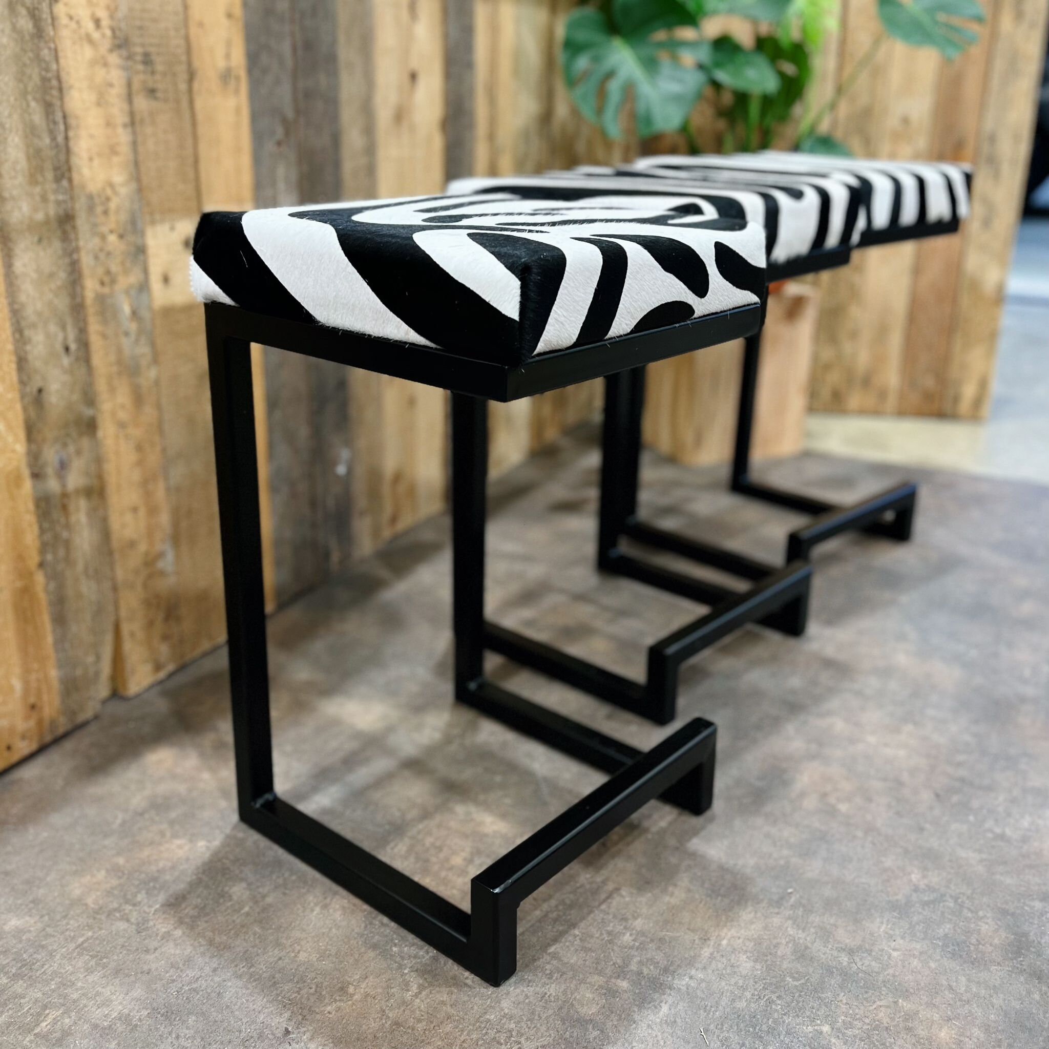 Zebra Print Cowhide Bar Stools CUSTOM-MADE / Bespoke Counter - Etsy