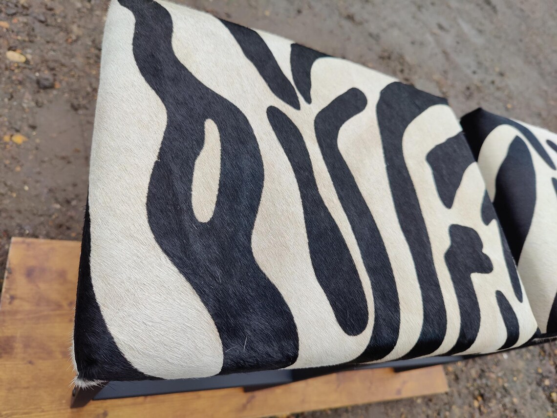 Zebra Style Bespoke Custom-made Cowhide Bar Stool Counter - Etsy