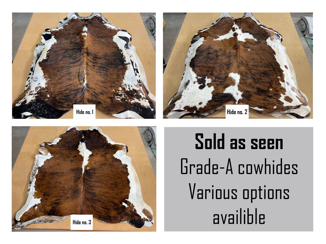 Cowhide Rug Genuine Cowhide Rug Tri-colour Cowhide Grade A Sold as Seen ...
