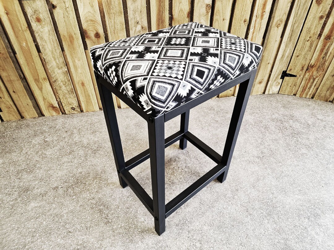 Aztec Counter Stool / Bar Stool Black and White Various - Etsy