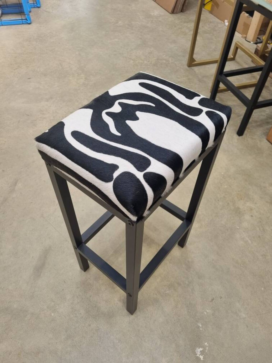 Zebra Style Bespoke Custom-made Cowhide Bar Stool Counter - Etsy