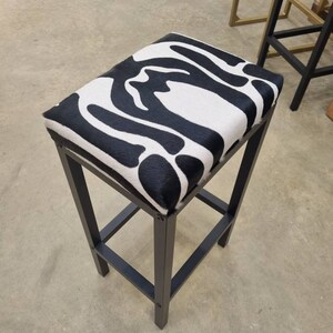Zebra Style Bespoke Custom-made Cowhide Bar Stool - Counter Top ...