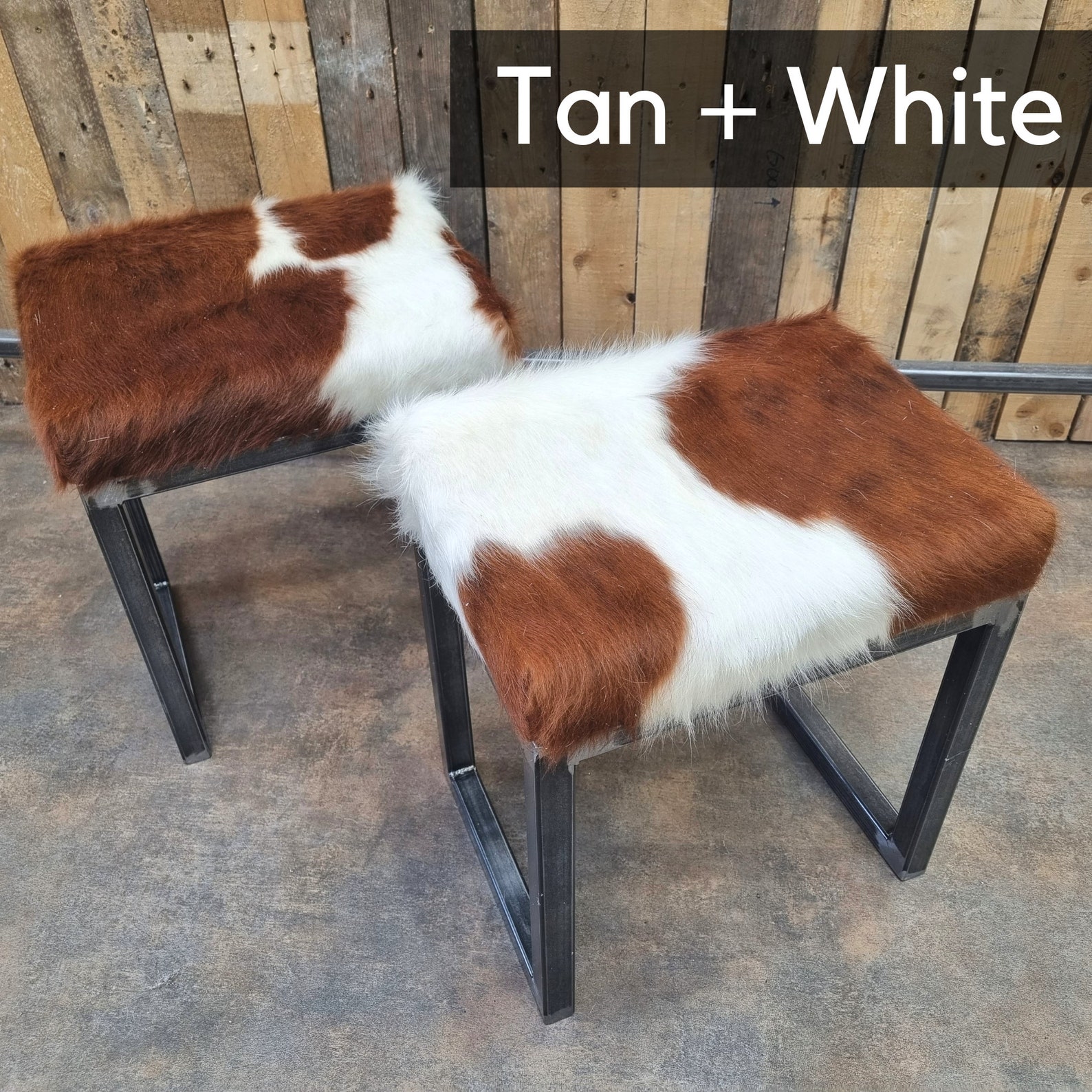 Custom Made Cowhide Dining Table Height / Dressing Table Bench - Etsy