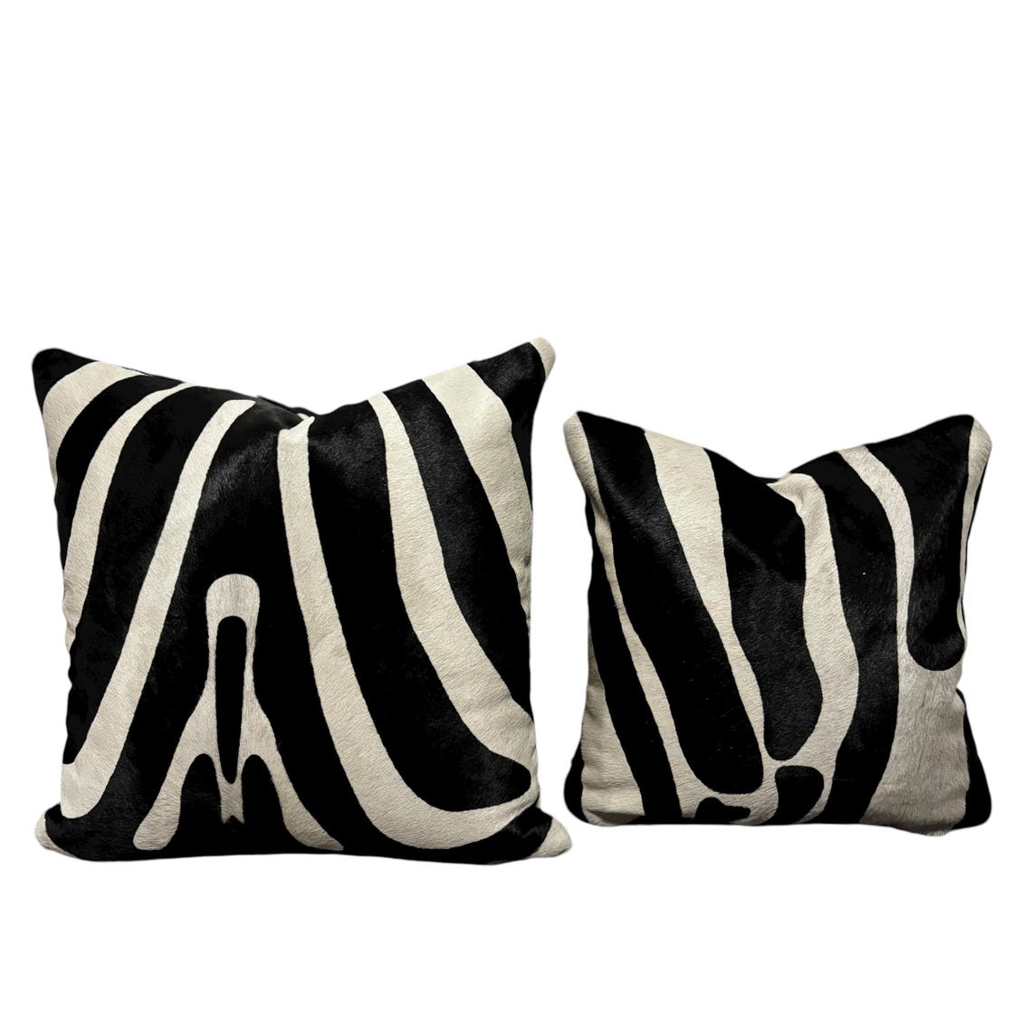 Zebra Print Genuine Cowhide Cushion Cover | Pillow Cover | Handmade ...