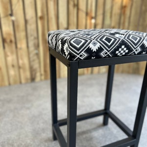 Aztec Counter Stool / Bar Stool - Black and White - Various Seat ...