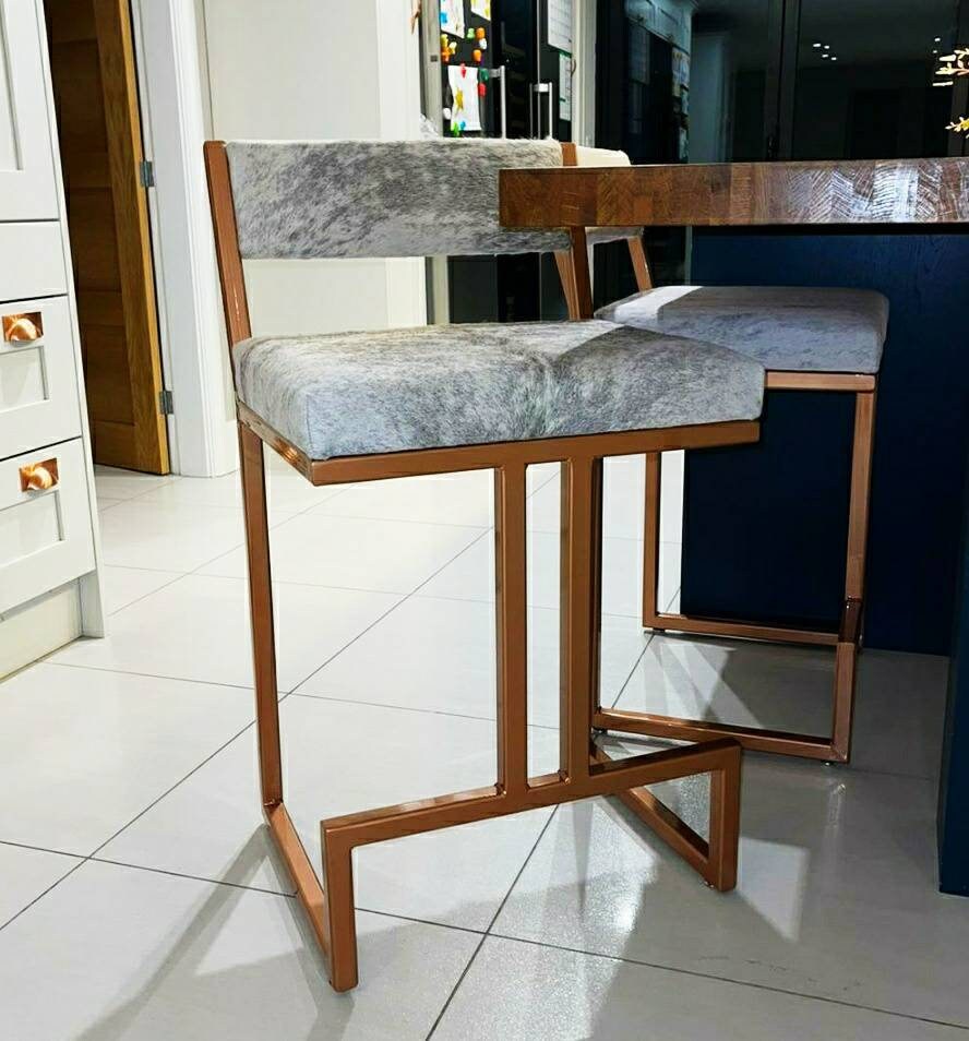 Genuine Cowhide Bar Stools/ Bar Chairs XL King Size With - Etsy