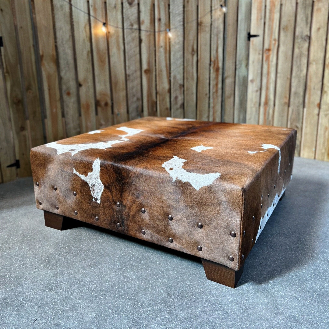 Genuine Cowhide Ottoman Handmade With a Hide of Your Choice FREE ...