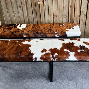 Cowhide Dining Table Bench / Cowhide Bench 70 or - Etsy