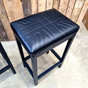 UNION JACK Leather Bar Stool / Counter Top Stool Breakfast Bar Stool ...